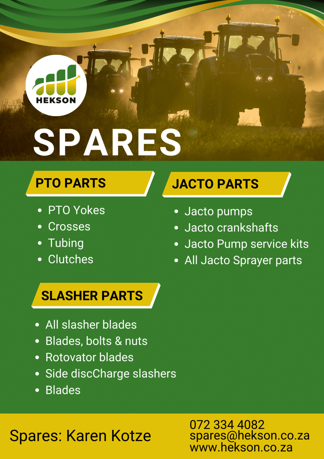 SPARES & MAINTENANCE - Hekson
